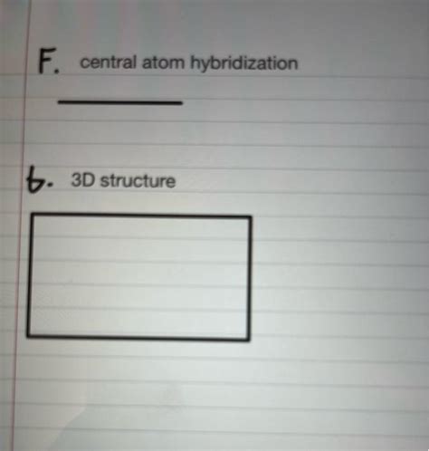 Solved For Each Of The Following Molecules Draw The Lewis