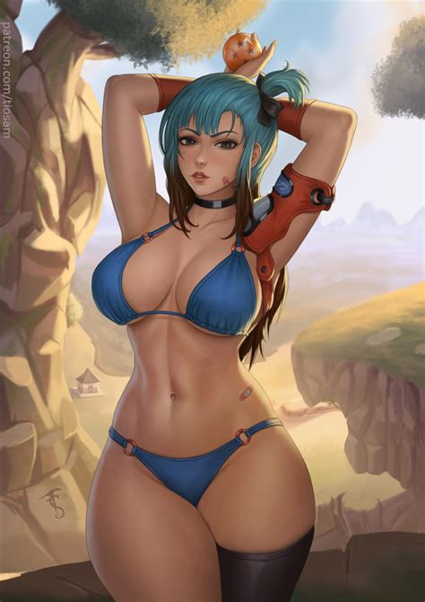 Rule 34 Black Hair Blue Hair Bulma Briefs Chichi Dragon Ball Dragon