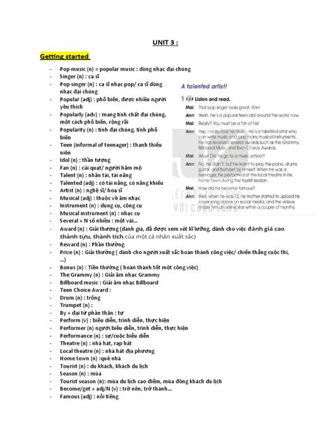 UNIT 3 T V NG L P 10 Global Success | PDF