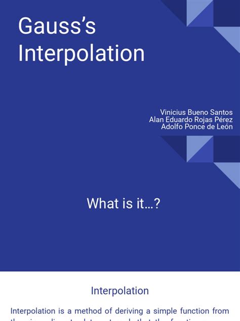 gauss s interpolation pdf