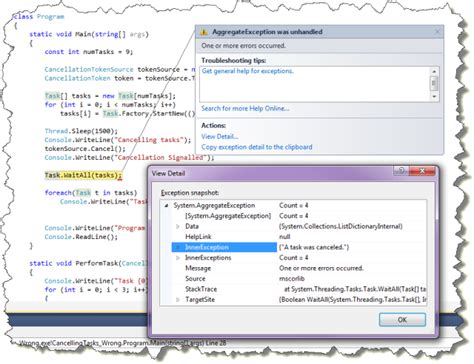 Cancelling Parallel Tasks The Blog Of Colin Mackay