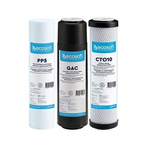 ᐉ Комплект картриджей Ecosoft 1 2 3 улучшенный для фильтров обратного осмоса Chv3eco • Купить