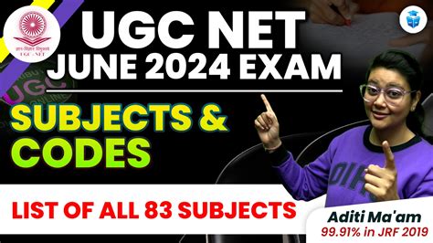 UGC NET June Exam Subjects Codes List Of All Subjects