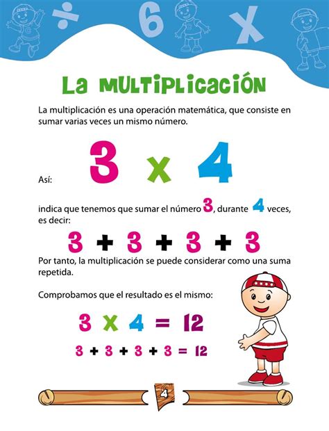 ¿qué Es La Multiplicación Para Niños De Primaria Vtdq