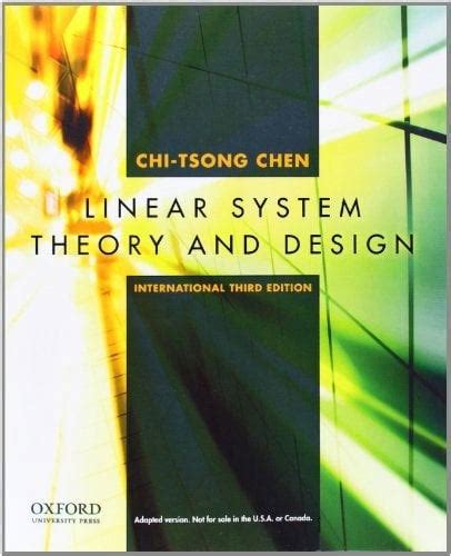 Linear System Theory And Design