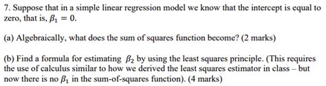 Solved Suppose That In A Simple Linear Regression Model Chegg