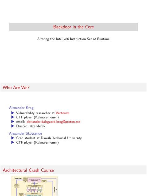 Altering X86 Instruction Pdf Integrated Circuit Digital Electronics