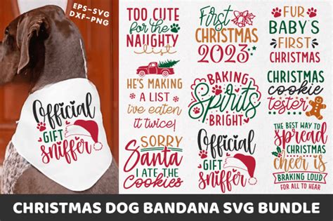 267 Christmas Dog Bandana Svg Bundle Designs And Graphics
