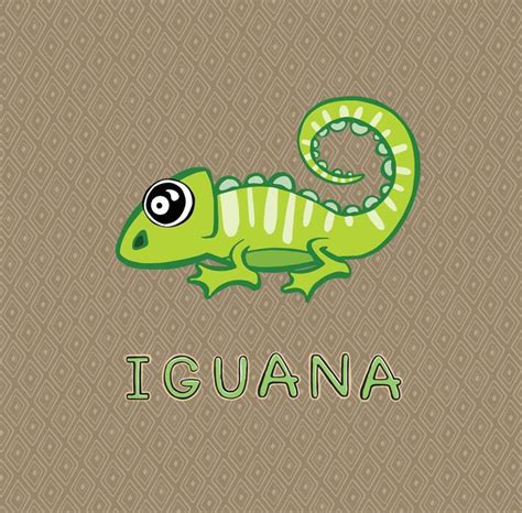 Cute Cartoon Iguana Vector Art Icons And Graphics For Free Download