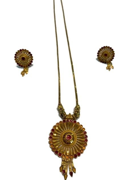 Party Wear Golden Gold Kanthi Set 20 G At ₹ 74950 Set In Rohtak Id