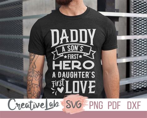 Dad Svg A Sons First Hero A Daughters First Love Svg Dad Etsy