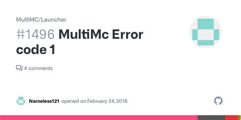 MultiMc Error Code Issue MultiMC Launcher GitHub