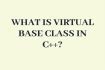 Hàm thuần ảo pure virtual function và lớp trừu tượng abstract class trong C