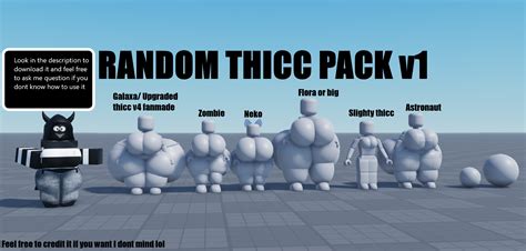 Random Thicc Pack V1 By Arandomrobloxperson On Deviantart