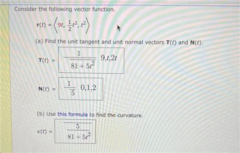 consider the following vector function