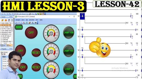 12 Hmi Screen Design Tutorial Plc Timer Programing Example Plc Learning Point Youtube