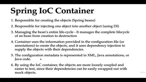 Ss3 004 Spring Ioc Container Theory Youtube