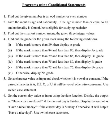 solved programs using conditional statements 1 find out the