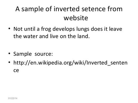 Inverted Sentence
