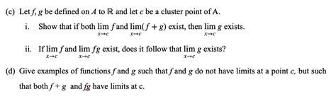 solved c letf g be defined on a to r and let c be a