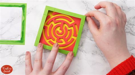 DIY Maze Puzzle Game Make A Ball Bearing Maze Game Craft With Sarah