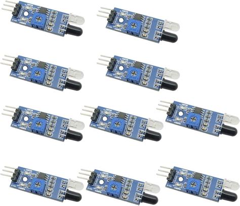 Jp Kkhmf 10個 Lm393 Ir赤外線障害物回避センサモジュール Arduinoと互換 産業・研究開発用品