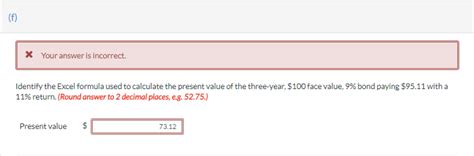 solved identify the excel formula used to calculate the