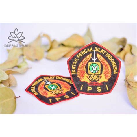 Bet Badge Dada Silat Logo Ipsi Hitam Bordir Komputer Lambang