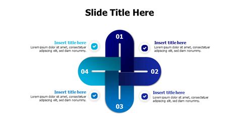 4 points gradient health mark infographic inforgraphics and slides