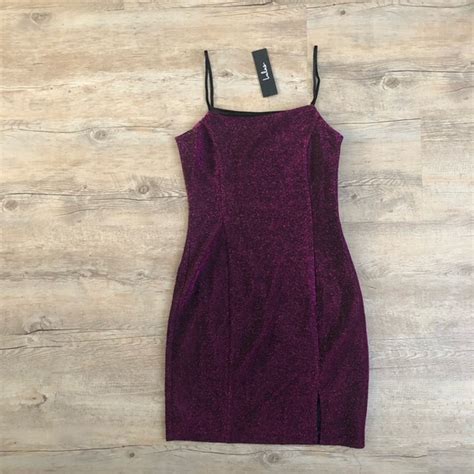Lulus Dresses Lulus Late Night Party Magenta Sparkly Bodycon Mini