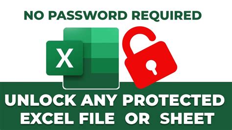 🔓 Easily Unlock Protected Excel Sheets Without A Password 🔓 Youtube
