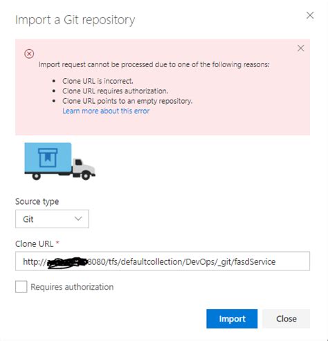 Import One Git Repo To Another Via Tfs Import Stack Overflow