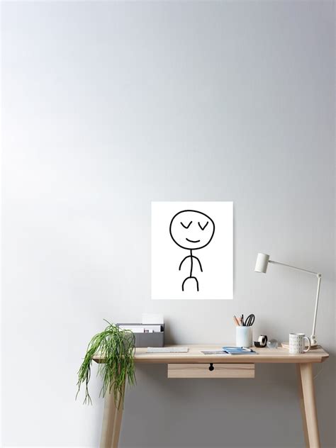 Stickman Chilling Poster For Sale By Stickymann Redbubble