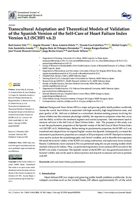 Pdf Transcultural Adaptation And Theoretical Models Of Validation Of The Spanish Version Of