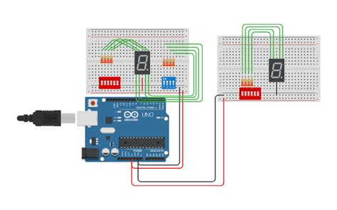 circuit design seven segment display chapman tinkercad