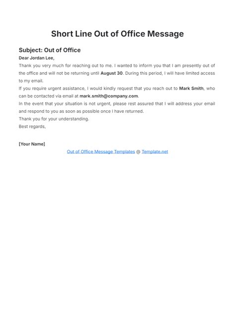 Free Eid Out Of Office Message Template To Edit Online