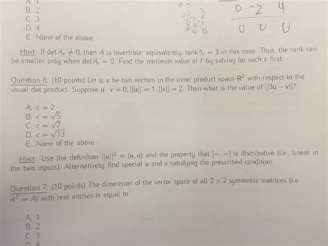 Solved Let U V Be Two Vectors In The Inner Product Space