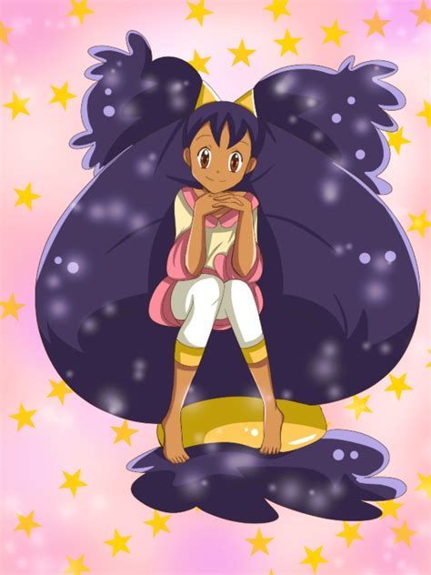 Pokemon Iris On Her Huge Hair By Valluutchzaere On Deviantart