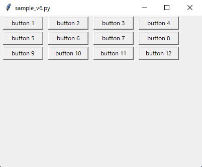 Pythonライブラリtkinterのサンプルコード