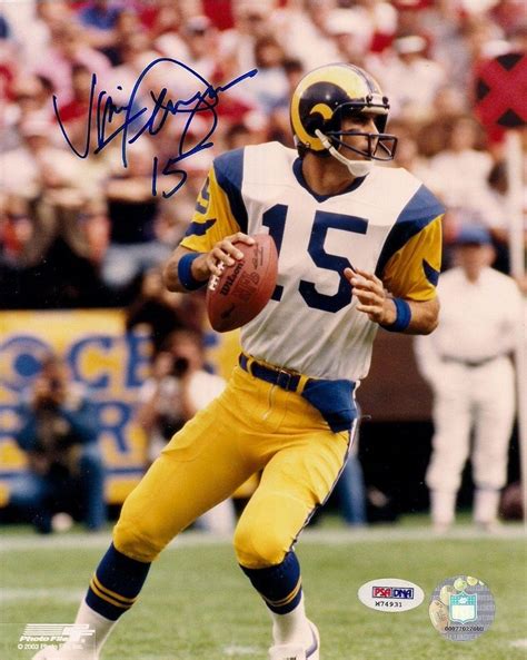 Vince Ferragamo Signed Rams 8x10 Photo Coa Super Bowl Xiv Autod