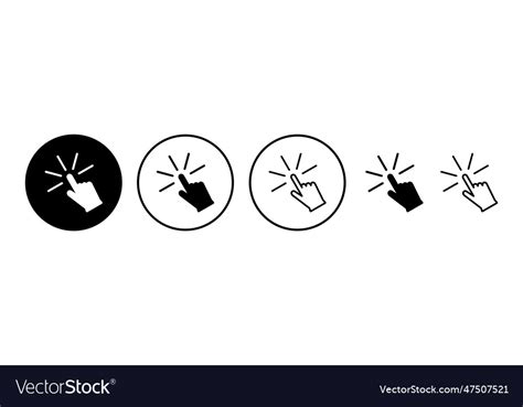 Click Icon Cursor Icon Pointer Sign Royalty Free Vector