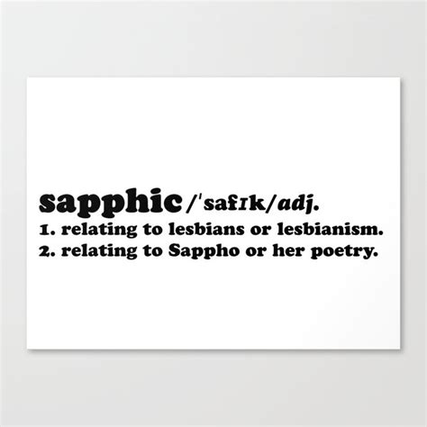 Definition Canvas Print By Sapphicapparel Society6