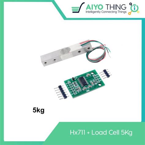jual hx711 loadcell 5 kg load cell 5kg sensor berat timbangan arduino