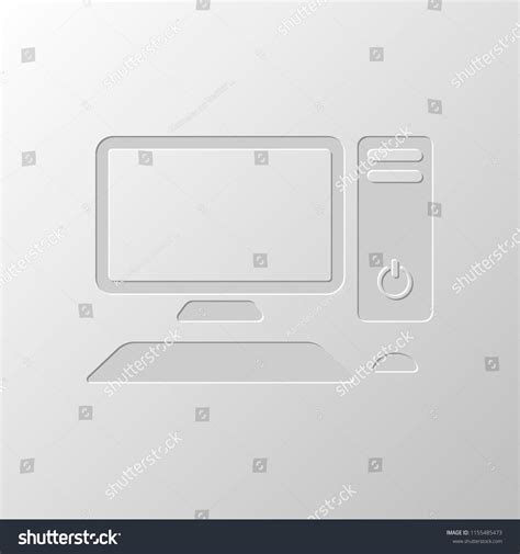 Personal Computer Pc System Unit Monitor Stock Vector Royalty Free