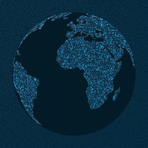 World Map Connection Hammer Projection World Network Appealing Connections Map Vector Stock