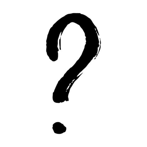 스케치 스타일의 손으로 그린 잉크 물음표 그림 디자인을위한 단일 요소 프리미엄 벡터