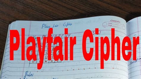 Playfair Cipherplayfair Cipher Encryption And Decryptionplayfair