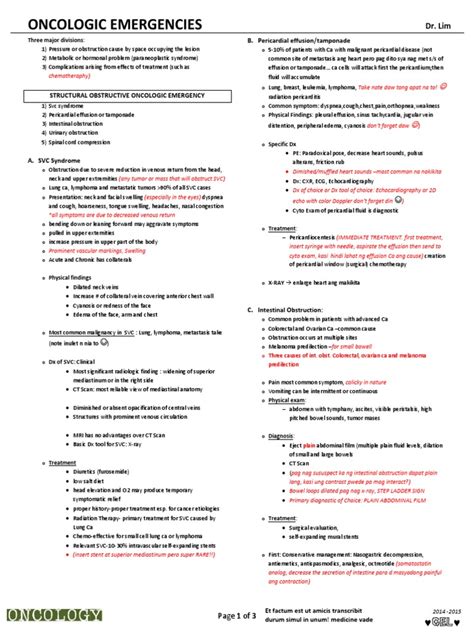 Oncologic Emergencies Pdf Medical Specialties Clinical Medicine