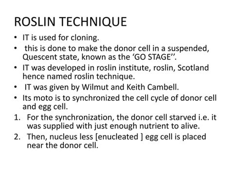 Cloning In Mammals By Nuclear Transfer Technique Pptx