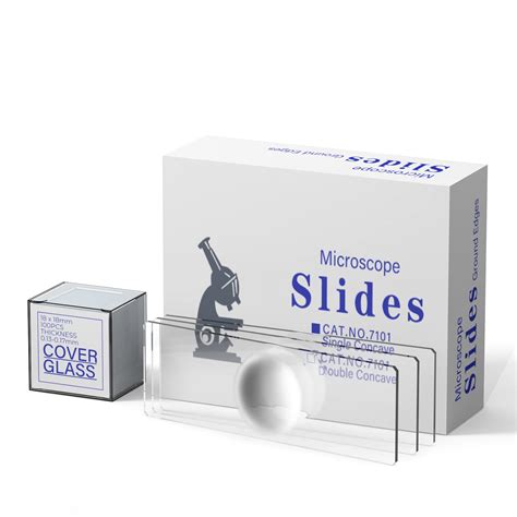 Vabiooth Single Depression Concave Microscope Slides Kit 50 Pcs Pre